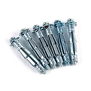 Expansion Screw,Stainless steel expansion bolts, screws, screws,Expansion Bolts Heavy Expansion Bolt Set Wall Anchor Metal Setting Tool Hollow Drive Anchor Screws Assortment Kit for Drywall Plaster (C