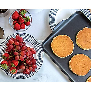 Nordic Ware Two Burner Griddle, 10.3 x 17.4 inches, Non-Stick