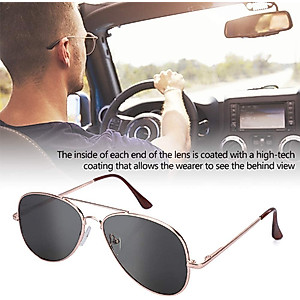 VCXN Rearview Spy Sunglasses,UV Glasess Rear View Eyeglasses for Cyclists,Commuters,Rowers,Bikers, Black, Large