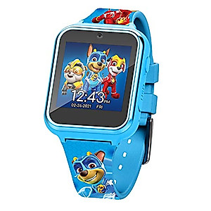 Accutime Kids Nickelodeon Paw Patrol Blue Educational Learning Touchscreen Smart Watch Toy for Toddlers, Boys, Girls - Selfie Cam, Games, Alarm, Calculator, Pedometer (Model: PAW4316AZ)