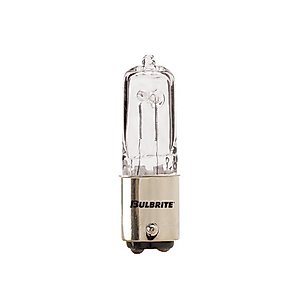 Bulbrite 613050 Q50CL/DC 50-Watt Dimmable Halogen JD Type T4, Double Contact Bayonet Base, Clear