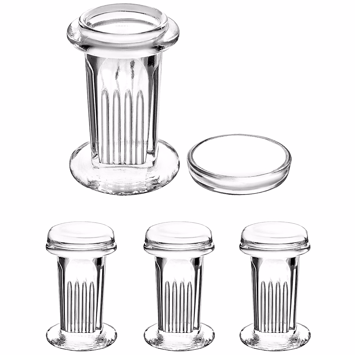 QWORK Coplin Staining Jar, 4 Pack 5 Slide Capacity 60 ml Glass Staining Tank
