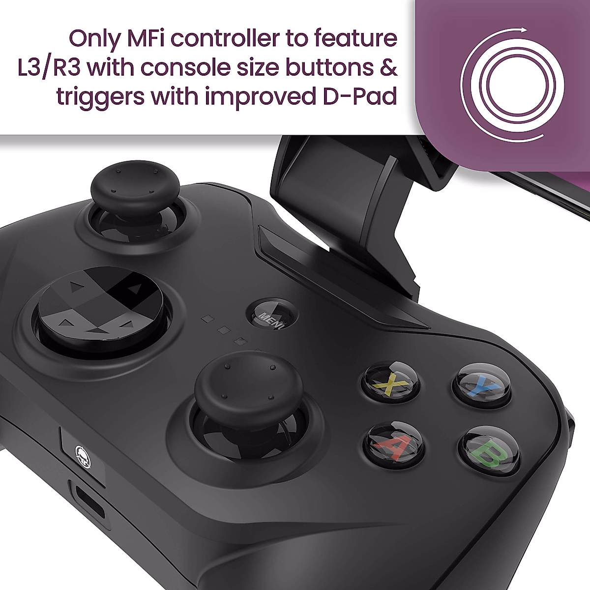 Rotor Riot MFI Certified Gamepad Controller for iPhone - Wired with L3 ...