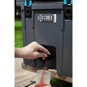 Cubix Outdoors QuadraX 20QT 2-in-1 Beverage Hard Dispenser & Cooler, Portable for Parties, Camping, Beach | Use as Water Jug or Sports Drink Cooler | Cold Retention 5 Days