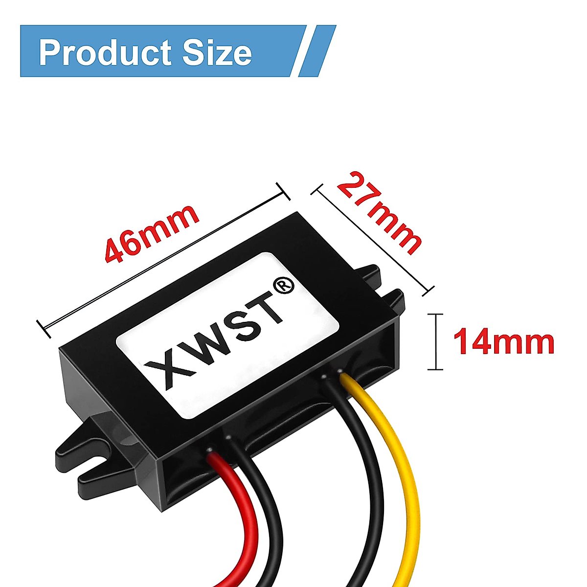XWST DC to DC 12V to 5V 3A 15W 15watt with USB Output Power Adapter Converter 8V-22V to 5V Voltage Buck Regulator,Step-Down Module,Waterproof Power Adapt 5V Volt Transformer Module