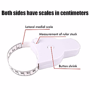 Automatic Telescopic Tape Measure - 2 PCS Portable Body Measuring Tape Retractable Ruler Tool Caliper for ​Body Measurement: Waist, Hip, Bust, Arms, and More - Lock Pin and Push-Button Retract (Black)