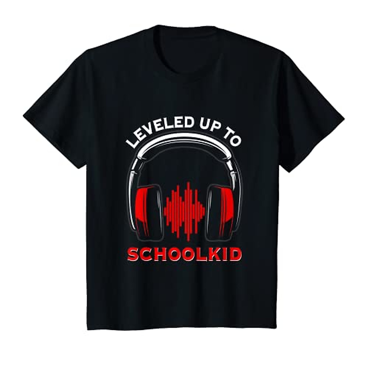 Kids Level Up To Schoolkid Back To School Video Gaming Head Set T-Shirt