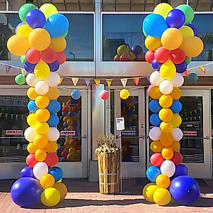 Lechay Balloon Column Stand Set of 4, 6.6ft Adjustable Balloon Stand kit with Base Telescopic for Baby Shower Wedding Birthday Graduation Party Decorations