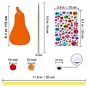 Winlyn 72 Sets Magic Color Scratch Art Fall Ornaments Decorations DIY Fall Craft Kits Scratch Paper Autumn Maple Oak Leaves Pumkins Acorns for Kids Party Favors Classroom Home Activity Art Project