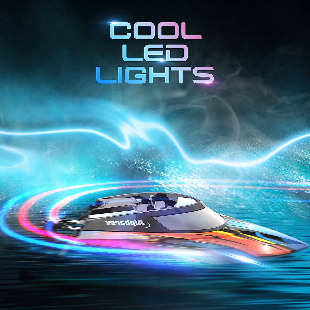 ALPHAREV Remote Control Boat - R308 32+ KPH Fast RC Boat for Adults & Kids with Portable Suitcase, 2.4Ghz Racing Boat for Pool & Lake, Summer Water Toys, Birthday Gifts for Boys