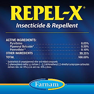 Farnam Repel-X Ready-To-Use Fly Spray, Insecticide And Repellent For Horses And Dogs, 32 Fluid Ounces, 1 Quart Bottle With Trigger Sprayer