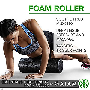 Gaiam Essentials High-Density Foam Roller 18” Teal