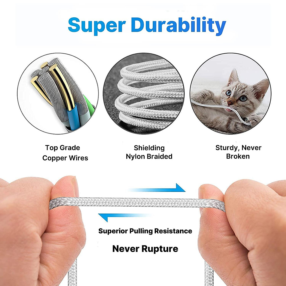 iPhone Charger [Apple MFi Certified] 2Pack 10FT Long Lightning Cable Fast Charging Nylon Braided USB Cable iPhone Charger Cord Compatible with iPhone 14 13 12 11 Pro Max XR XS X 8 7 6 Plus SE, iPad