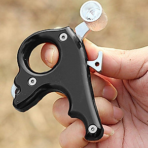 VGEBY1 Archery Arrow Release, 3 Finger Archery Compound Bow Release Aid Grip Thumb Caliper Trigger for Compound Bow Accessory(Black)