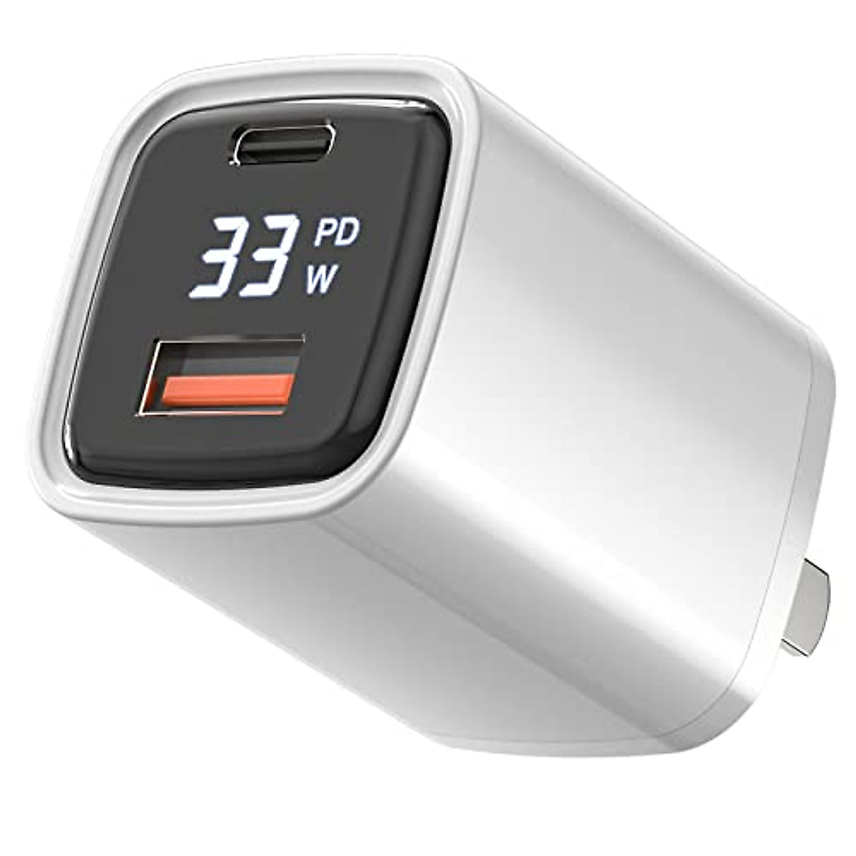 33W USB C Wall Charger, HOMELYLIFE USB Charger Block with Digital Display, PD+QC 3.0 Fast Charger, Dual Port USB Charger for iPhone 14/13/Pro Max,Samsung,Galaxy,Pixel,iPad,Laptop etc