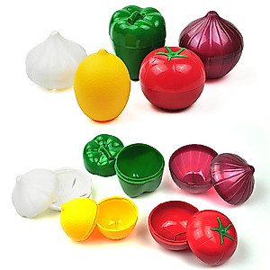 SHUANGSHI Sealing Storage Box, Kitchen Food Crisper Vegetable Container Onion Tomato Lemon Fresh Storage Box - Onions