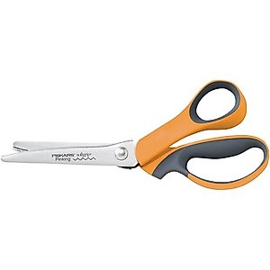 Fiskars Softgrip Pinking Shears (8"), 8 Inch, Steel and Orange