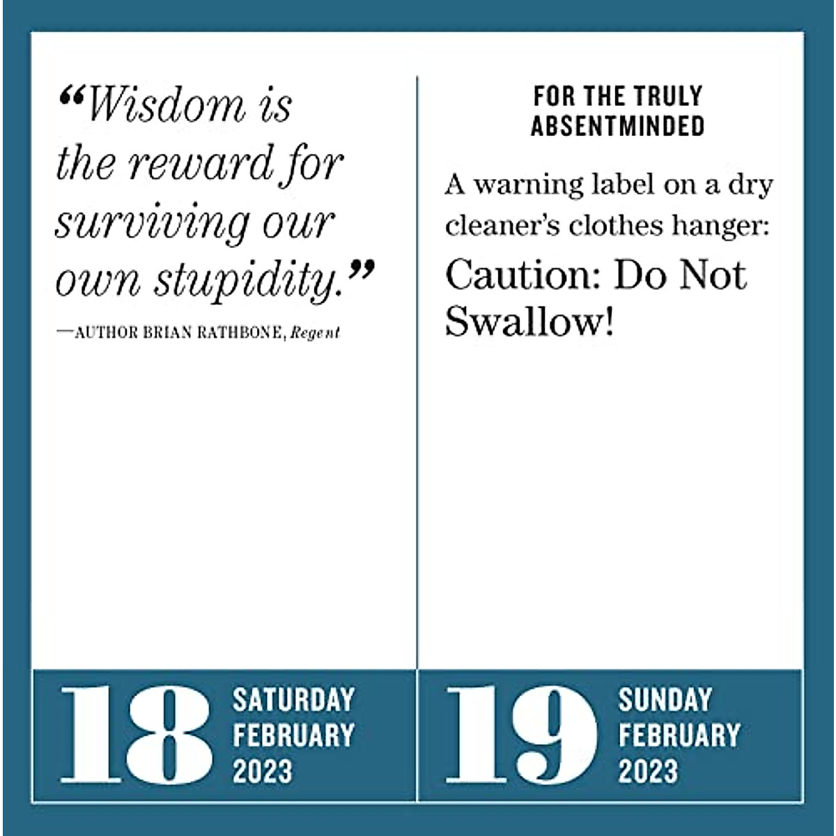 Unforgettable Senior Moments Page-A-Day Calendar 2023: Compulsively Readable Memory Lapses of the Rich, Famous, & Eccentric