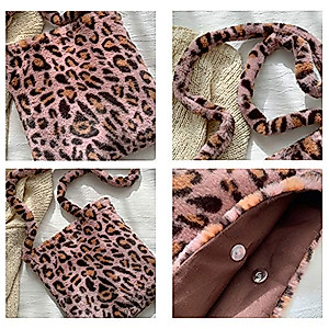 Ovida Cute Fuzzy Purse Y2K Fluffy Shoulder Bag Plush Furry Tote Bag Aesthetic Fairy Grunge Purse Y2K Accessories