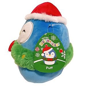 Squishmallows Kellytoy Christmas Wreath Squad 8" Plush Doll Toy (8" Puff The Penguin)