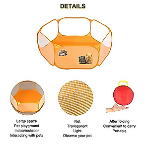 2 Packs of Square Plush Guinea Pig Bed and 1 Small Animals Playpen, Cozy Hamsters Sugar Glider Hedgehog Sleep Bed, Rabbit Cage Accessories Mat