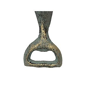 Hampton Nautical Cast Iron Whale Bottle Opener, 7", Rustic Bronze