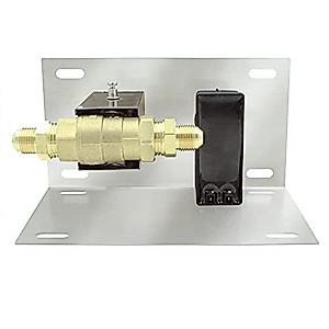 MCAMPAS Stainless Steel Fire Pit Gas Burner Spark Ignition Control Panel Kit- Including Push Button Igniter Gas Shut-Off Valve with Key