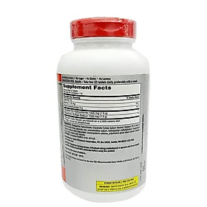Kirkland-Signature Glucosamine HCI 1500 Mg Chondroitin Sulfate 1200 Mg 220 Tablets,Suports Joint Cushioning,Nourishes Joint and Connective Tissue (Pack of 1)