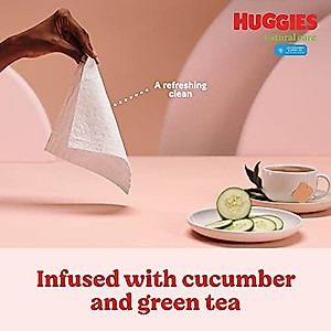 Huggies Natural Care Refreshing Baby Wipes, Hypoallergenic, Scented, 3 Flip-Top Packs (168 Wipes Total)