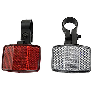 SQXBK Cycling Reflector Kit 6PCS Front and Rear Bicycle Bike MTB Adjustable Reflector Kit