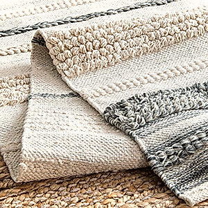 nuLOOM Amelia Striped Area Rug, 4' x 6', Ivory