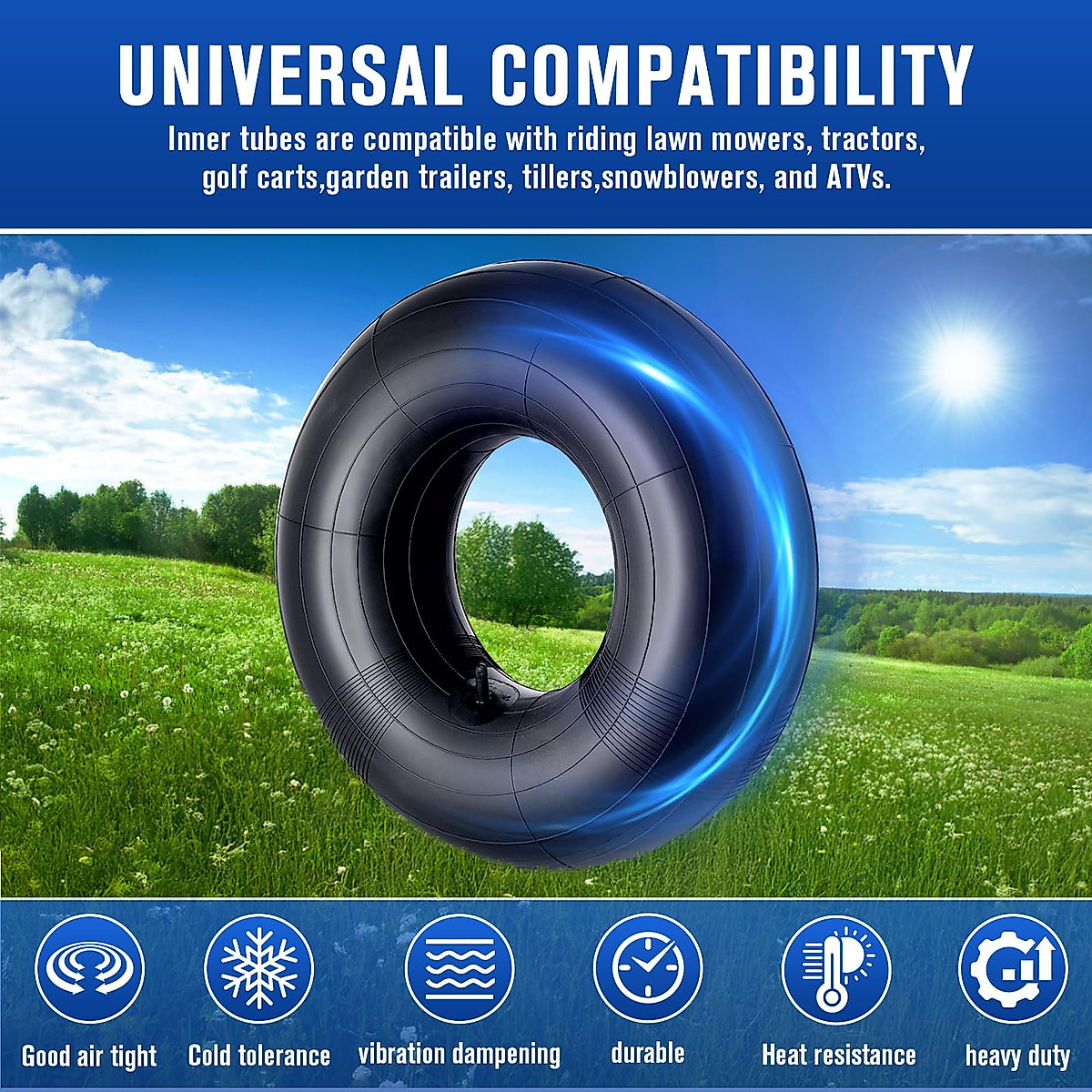 20x10-8,20x8-8,20x10.00-8,20x8.00-8 Premium Replacement Tire Inner Tubes(2 Packs)，for Riding Mower Lawn Tractor Snow Blower Golf Cart Garden Trailer,with TR13 Straight Valve Stem, by NAKAO