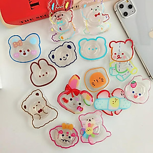 DALSTONE Cute Acrylic Animals Collapsible Expandable Multi Functional Mobile Phone Grip Stand Holder for Smartphone Tablet Cell Phone Accessory (Fried Egg)