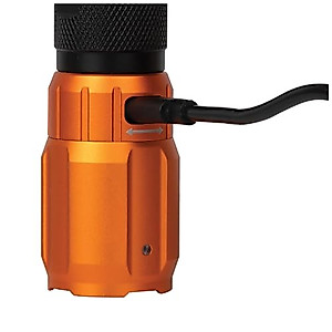 Klein Tools 56413 Rechargeable 2-Color LED Flashlight, Holster, Spotlight, Floodlight, Red LED, 1000 Lumens, USB Cable, Camping, Hunting