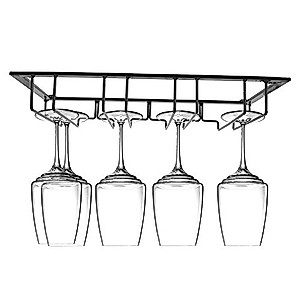 Talany Wine Glass Holder, Stemware Rack Organizer Wine Glasses Hanger for Modern Decor for Bar for Kitchen(Black)