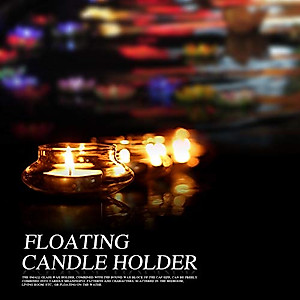 Creative Romantic Floating Tealight Candle Holder Set of 12 Clear Hard Borosilicate Glass Wedding Dinner Centerpiece Decoration