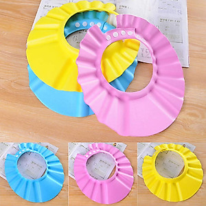 RingBuu Bathing Cap - Children Baby Kids Waterproof Bathing Cap Shampoo Shower Protect Hat Soft Adjustable Visor Hat for Toddler, Baby, Kids, Children