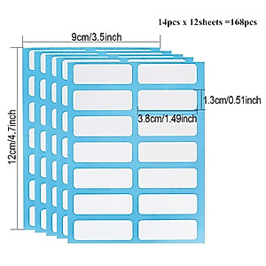 Ailifly A4 Black Polypropylene File Folder, Large Capacity, Tear-Resistant, Waterproof, Double Snap Design, 13 Pockets, 168 White Labels, 1 Pack