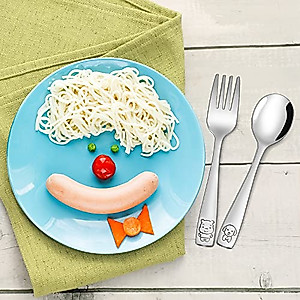 VITEVER 6-Piece Toddler Forks, Small Stainless Steel Kids Forks Set, Children Safe Forks for Self Feeding - Mirror Polished, Dishwasher Safe