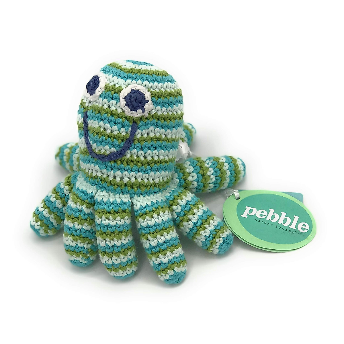 Pebble Green Octopus Rattle, 1 EA