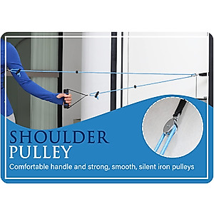 Shoulder Pulley, Pulleys for Shoulder Rehab Over Door, Exercise Pulley for Physical Therapy, Over The Door Physical Therapy System