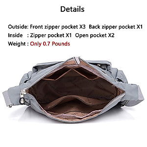 MINTEGRA Crossbody Bag for Women Nylon Waterproof Shoulder Purse Messenger Bag Lightweight Pocketbooks