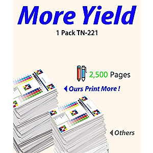 1-Pack ColorPrint Compatible TN221 Black Toner Cartridge Replacement for Brother TN221BK TN-221 TN-221BK TN225 Work with MFC-9130CW HL-3170CDW HL 3140CW 3180CDW MFC-9330CDW 9340CDW DCP-9020CDN Printer