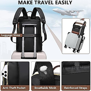 Laptop Backpack Women Travel Bag - 15.6 Inch Convertible Computer Backpack Purse for Women Fashion Nurse Work School Bags Waterproof Daypack Anti Theft Teacher Bookbag for Ladies College Business