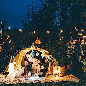 ZOTOYI Outdoor String Lights 50FT, LED Patio Lights with 27 Plastic G40 Bulbs(2 Spare), Waterproof IP65 Edison Globe String Lights for Outside, Cafe, Bistro, Backyard, Garden, Dimmable 2700K