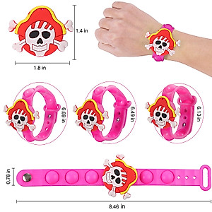 GOHEYI 24 Pack Halloween Christmas Gifts Party Favors Light Up Bracelets Toys, Glow in The Dark Party Supplies, Halloween Christmas Goodie Bags Stockings Stuffers Kids Treasure Box Classroom Prizes