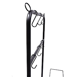 KenSyuInt 3-Layer Ball Storage Rack,Garage Ball Storage,Garage Storage System,Sports Equipment Storage Rack,for Indoor and Outdoor Equipment Placement(Black)