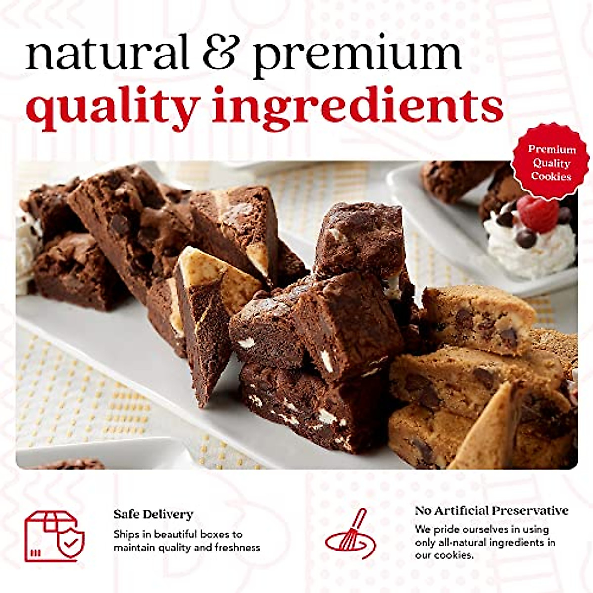 DAVID'S COOKIES Assorted Easter Brownies in Carton Pack | Enjoy Our Homemade, Delicious, Great for Sharing Freshly-Baked Easter Food Brownie Snacks - Ideal Gift This Easter Season - 2 Pack