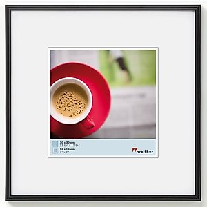 Walther Design KB550H Galeria Picture Frame, 19.75 x 19.75 inch (50 x 50 cm), Black