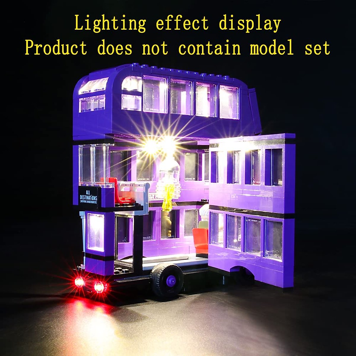 GEAMENT LED Light Kit Compatible with The Knight Bus - Lighting Set for 75957 Building Model (Model Set Not Included)